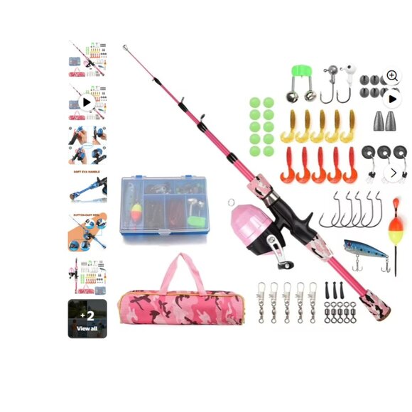 Toys | Kids Fishing Rod And Reel Combo Full Kit 12m15m Telescopic ...